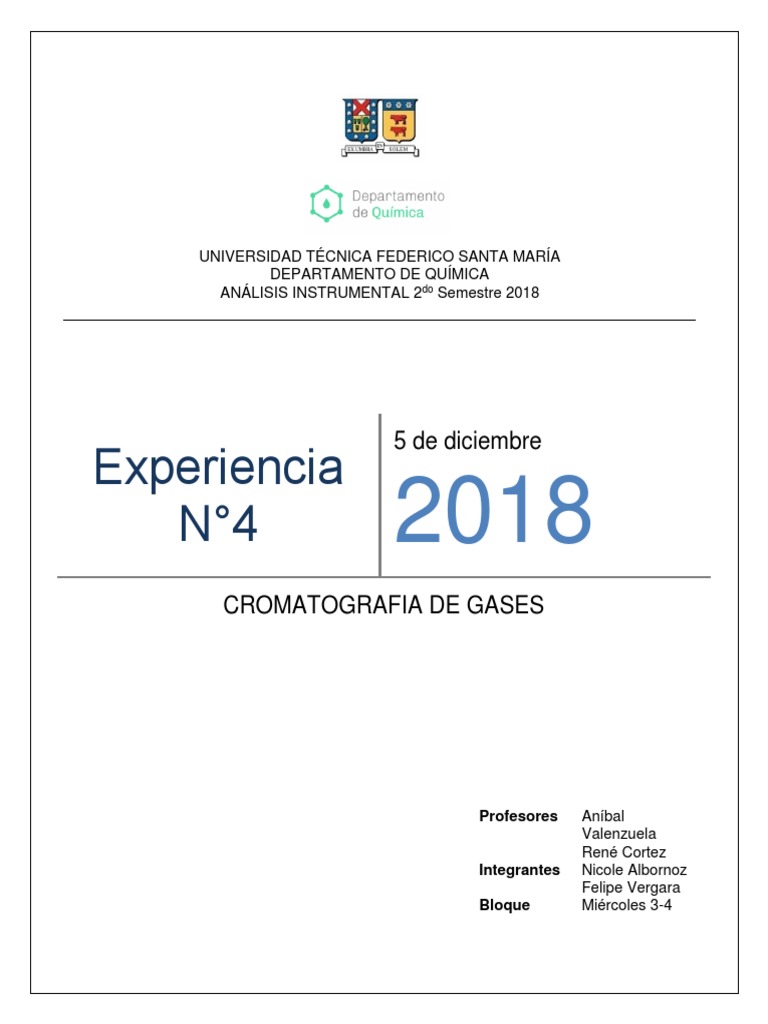 Informe de Cromatografia de Gases | PDF | Polaridad química ... Informe de Cromatografia de Gases | PDF | Polaridad química ...