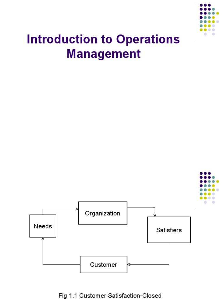Operations Management Overview and Strategies | PDF | Operations ...