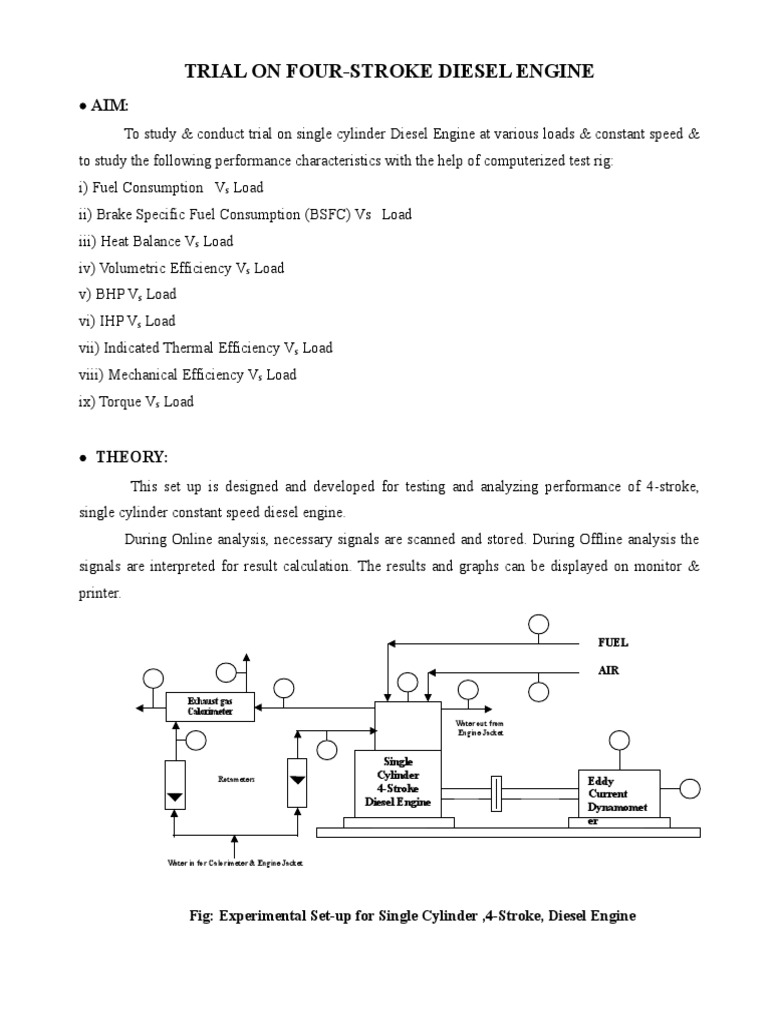 Trial On Reciprocating. | PDF | Diesel Engine | Fuel Injection
