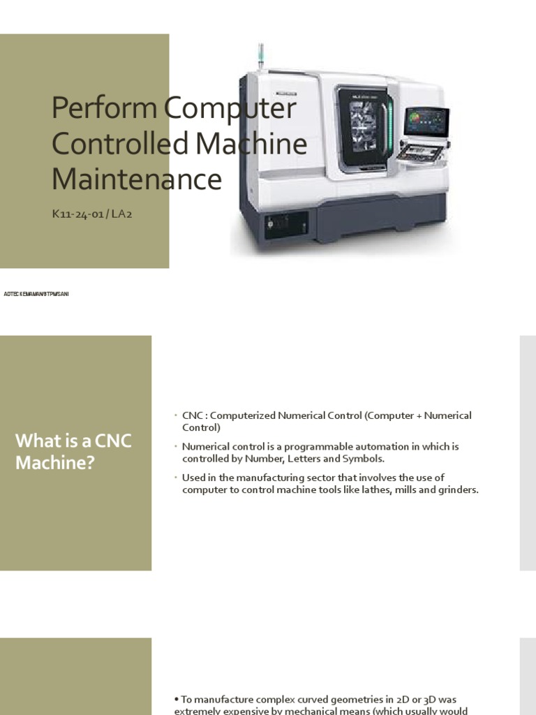 Intro To CNC and Main Parts of CNC | PDF | Numerical Control | Feedback