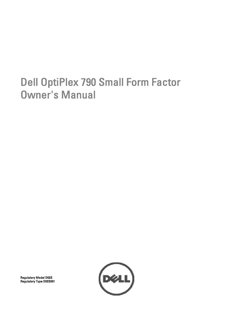 Owners Manual Optiplex 790 SFF | PDF | Booting | Bios