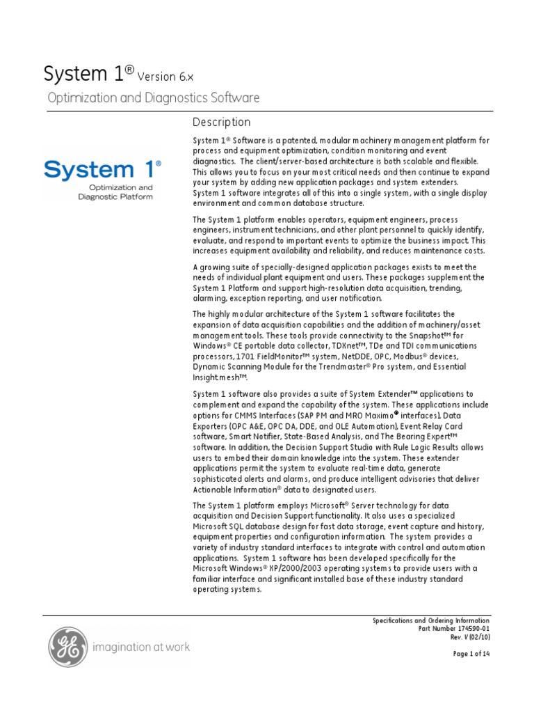 System 1: Optimization and Diagnostics Software | PDF | Microsoft ...