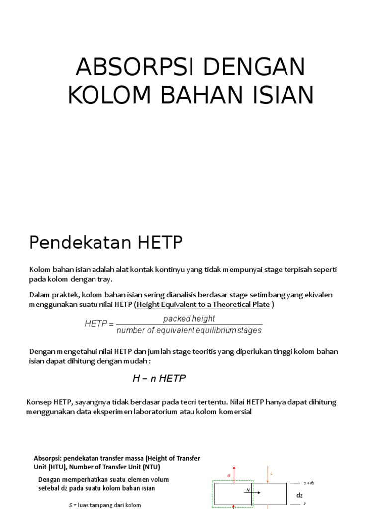 Absorpsi Dengan Kolom Bahan Isian | PDF