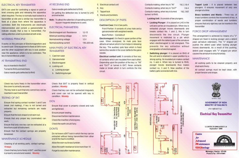 Pamphlet On Electrical Key Transmitter 2000-01 | PDF | Relay | Components