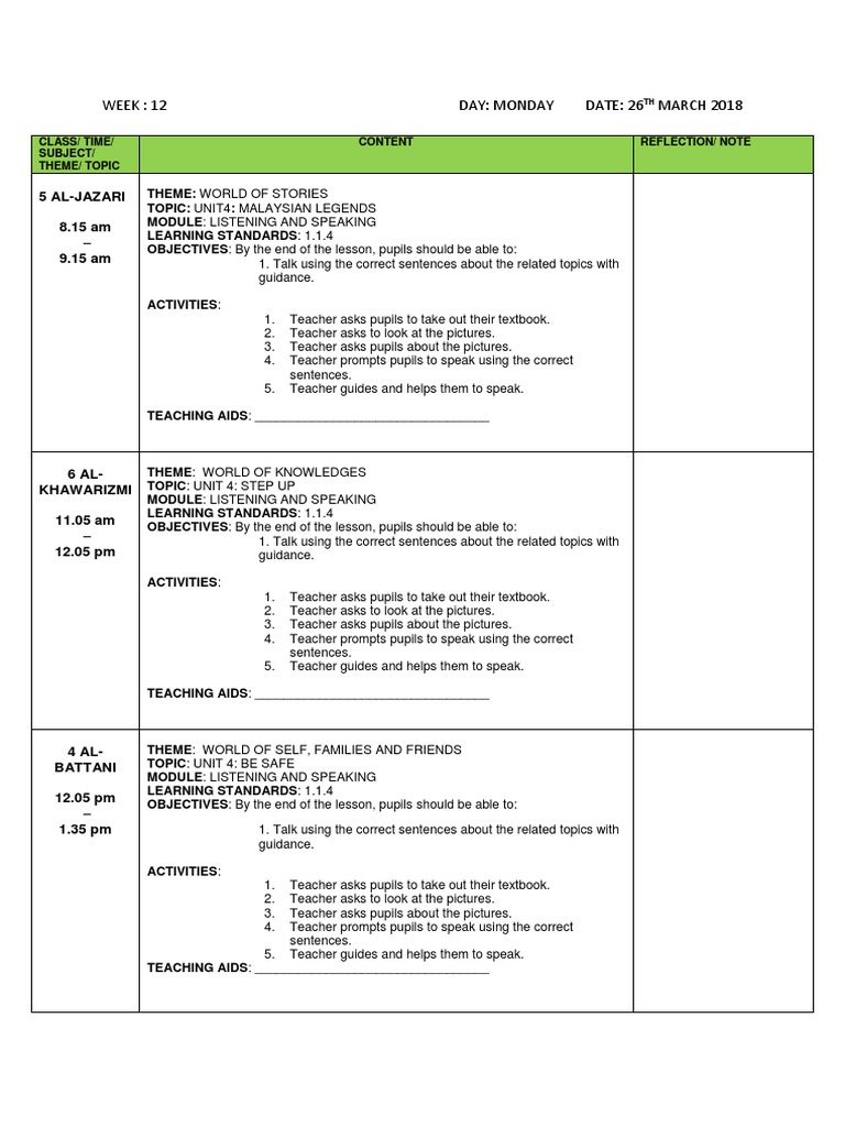 Lesson Plan | PDF | Pronoun | Teachers