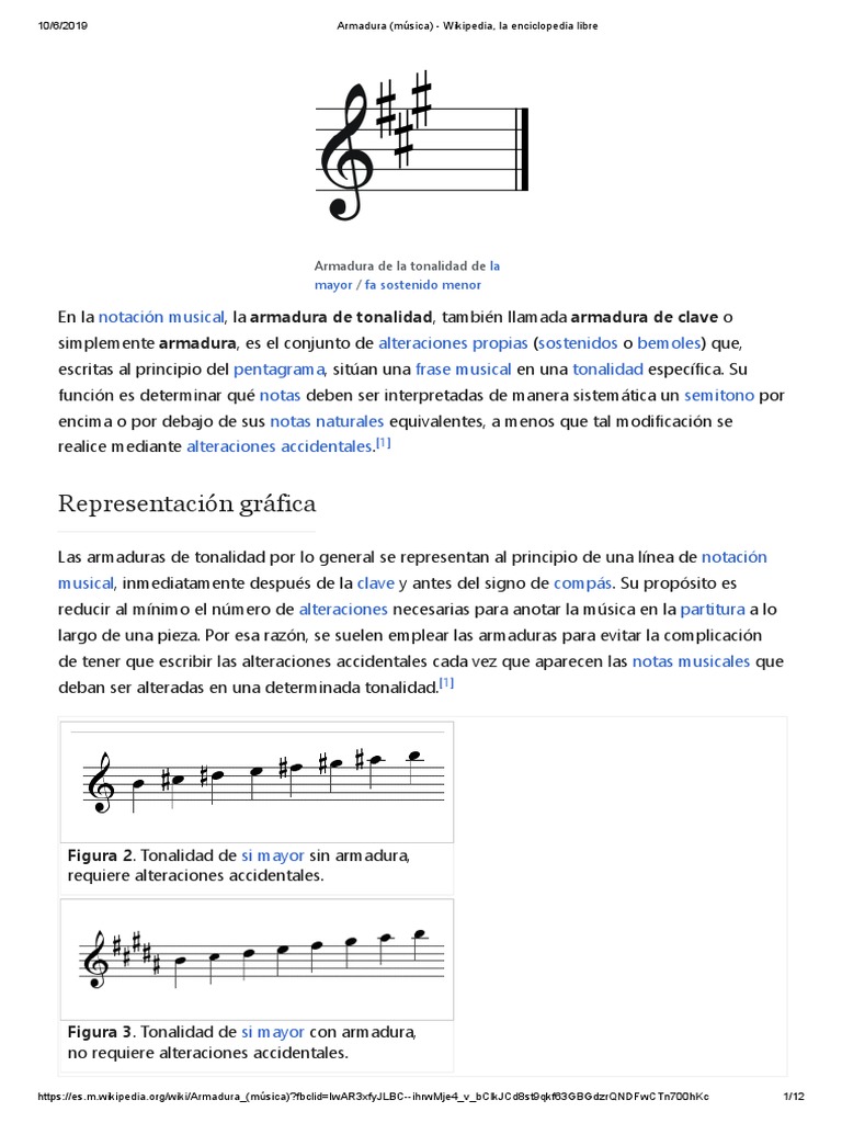 Armadura (Música) - Wikipedia, La Enciclopedia Libre | PDF | Llaves ...