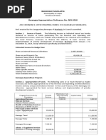 Barangay Appropriation Ordinance - Revised Blank | PDF | Budget ...