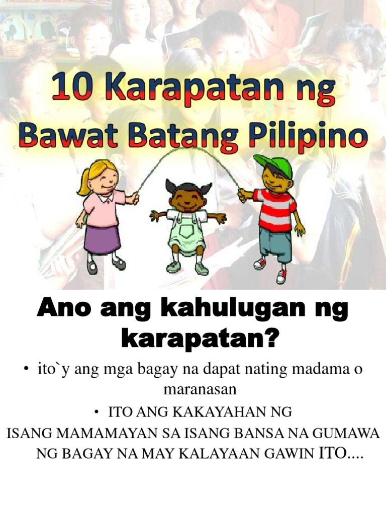 4 P's Karapatan NG Mga Bata | PDF