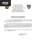 Certificate of Detention | PDF