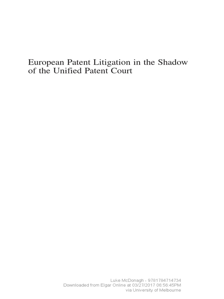 EP Patent Litigation | PDF | Patent | Business Law