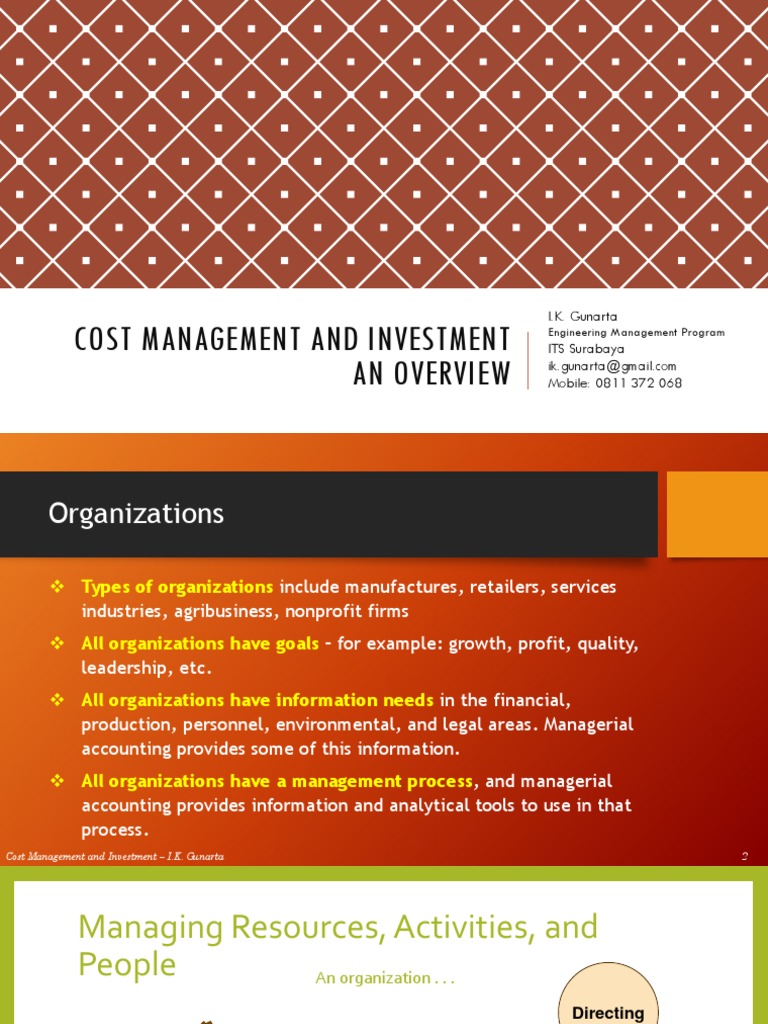 01 - Overview of Managerial Accounting | PDF | Management Accounting ...