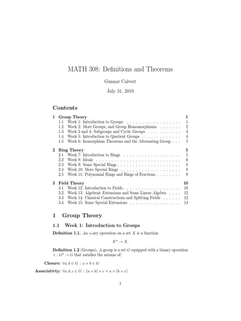 Abstract Algebra | PDF | Ring (Mathematics) | Field (Mathematics)