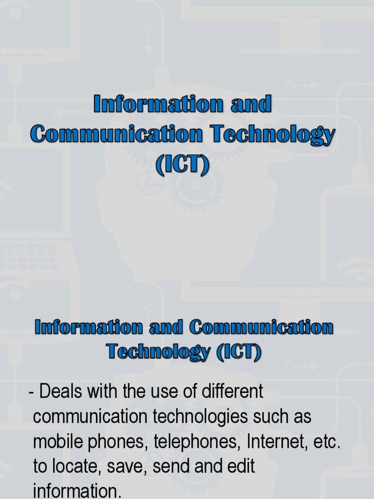 Information and Communication Technology (ICT) | PDF | Technological ...