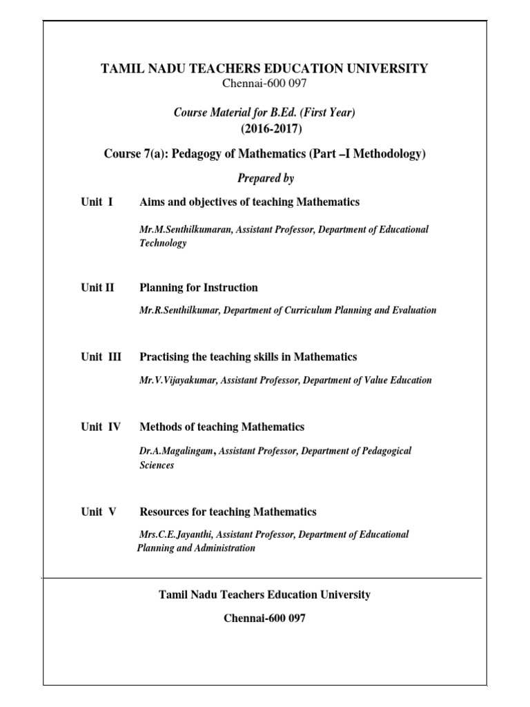 Pedagogy of Maths | PDF | Mathematical Analysis | Geometry