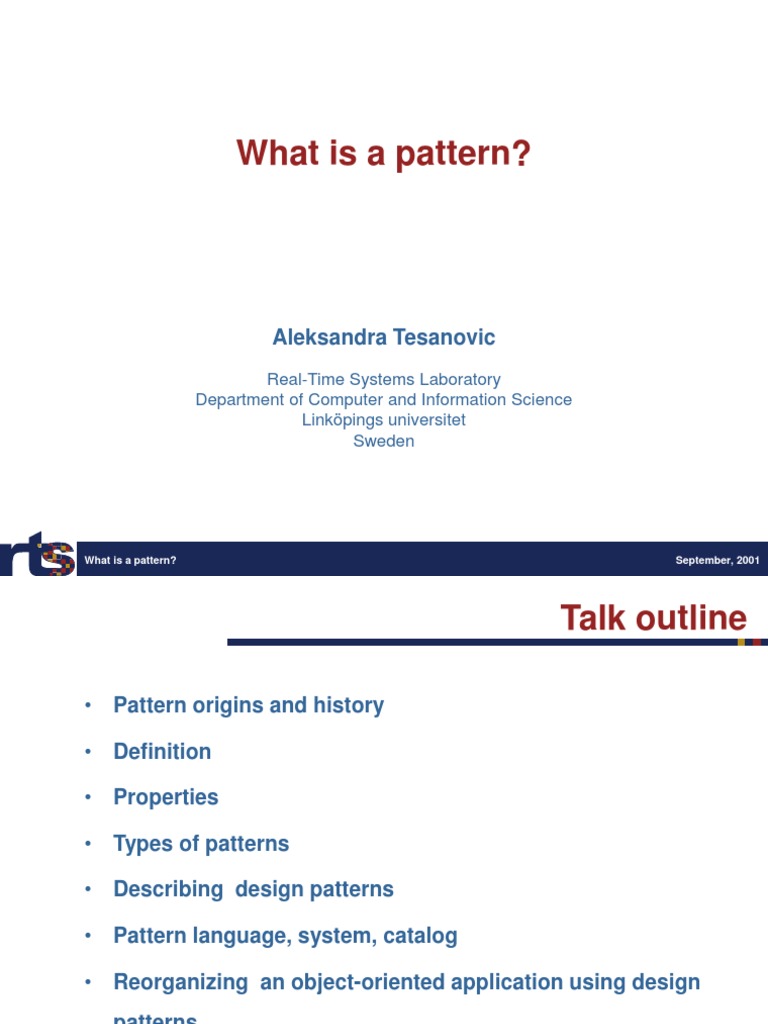 What is a pattern | PDF | Software Design Pattern | Software Architecture