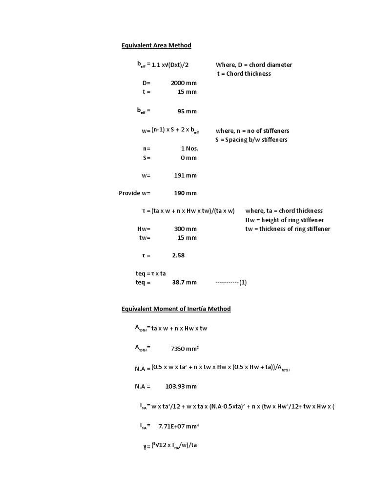 Equivalent Area Method | PDF