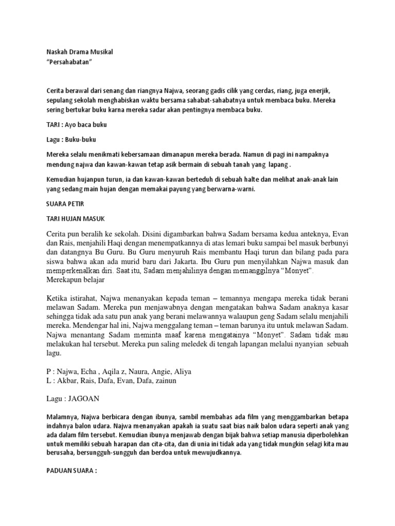 Naskah Drama Musikal | PDF | Seni