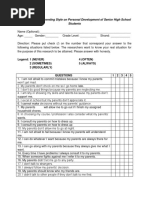 Perceived Parental Autonomy Support Scale | PDF | Autonomy | Ethical ...