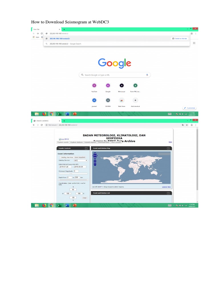 How To Download Seismogram at WebDC3 | PDF
