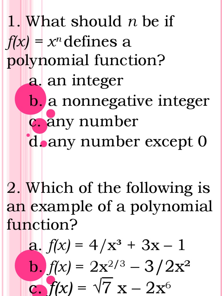 Math 10 Pre & Post Test Module 3 | PDF | Polynomial | Function ...