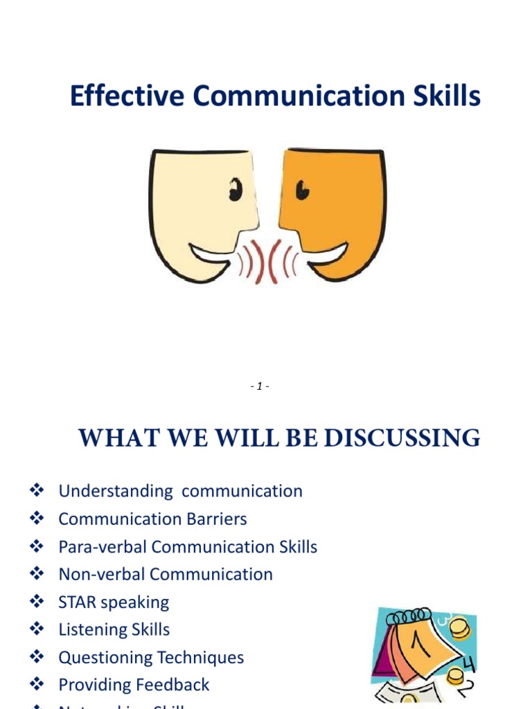 Key Skills for Effective Communication | PDF | Body Language ...