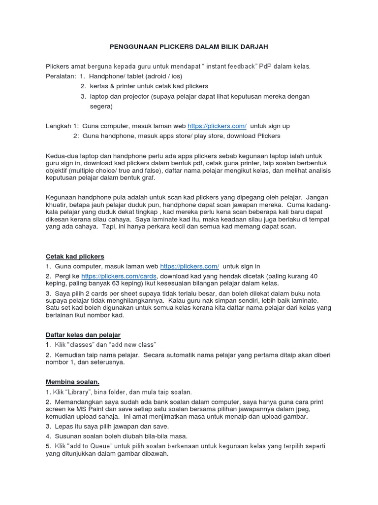 Panduan Pilckers | PDF