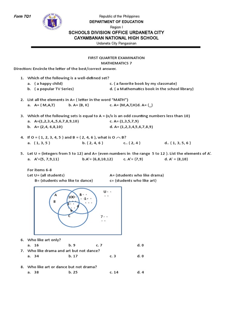 First Period Math 7 2018-2019 | PDF | Numbers | Rational Number