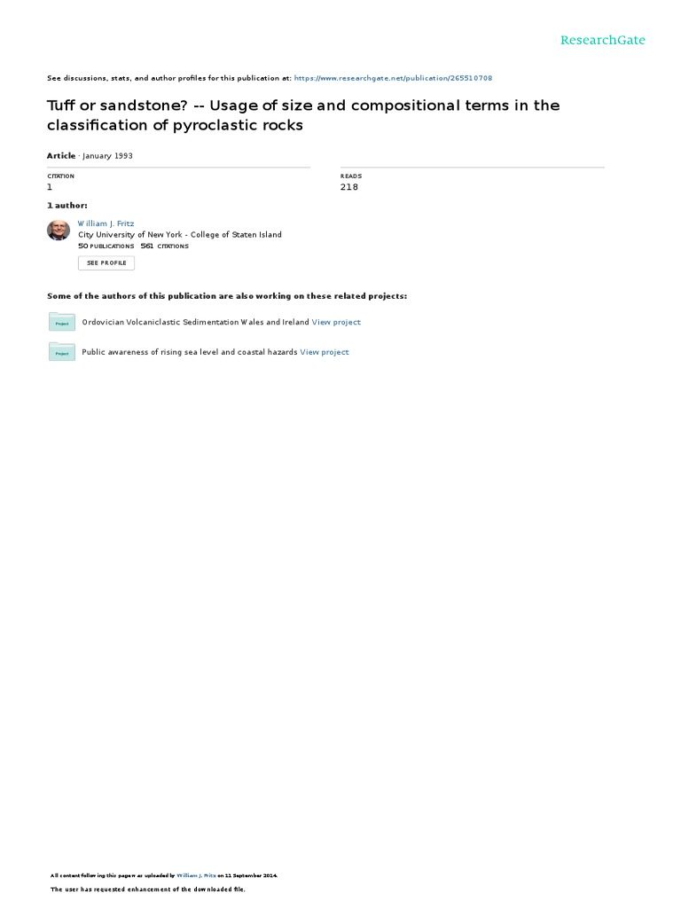 1993 Tuff or Sandstone | PDF | Sedimentary Rock | Sandstone