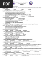 Pretest in Grade 9 Science | PDF | Chemical Bond | Electric Power ...