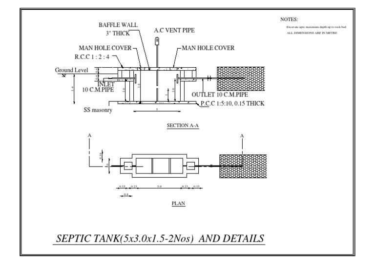 RBA FACTORY - Septic Tank Drawing | PDF