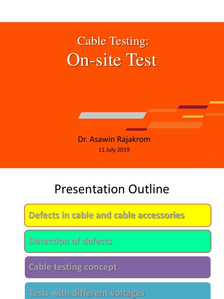 Cable Testing: On-Site Test | PDF | Insulator (Electricity) | High Voltage