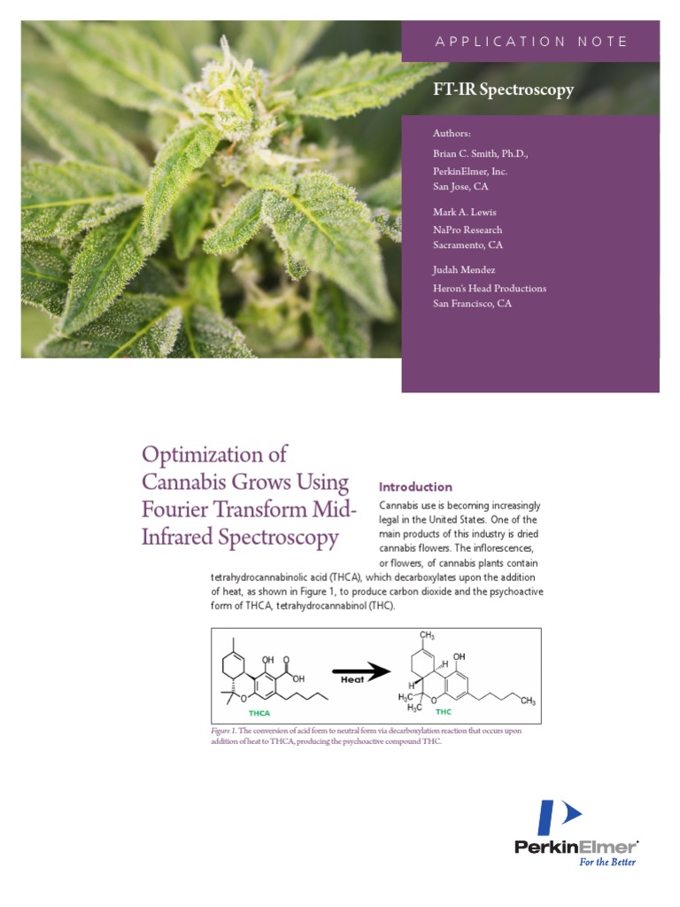 Optimization of Cannabis Grows Using Fourier Transform Mid Infrared ...