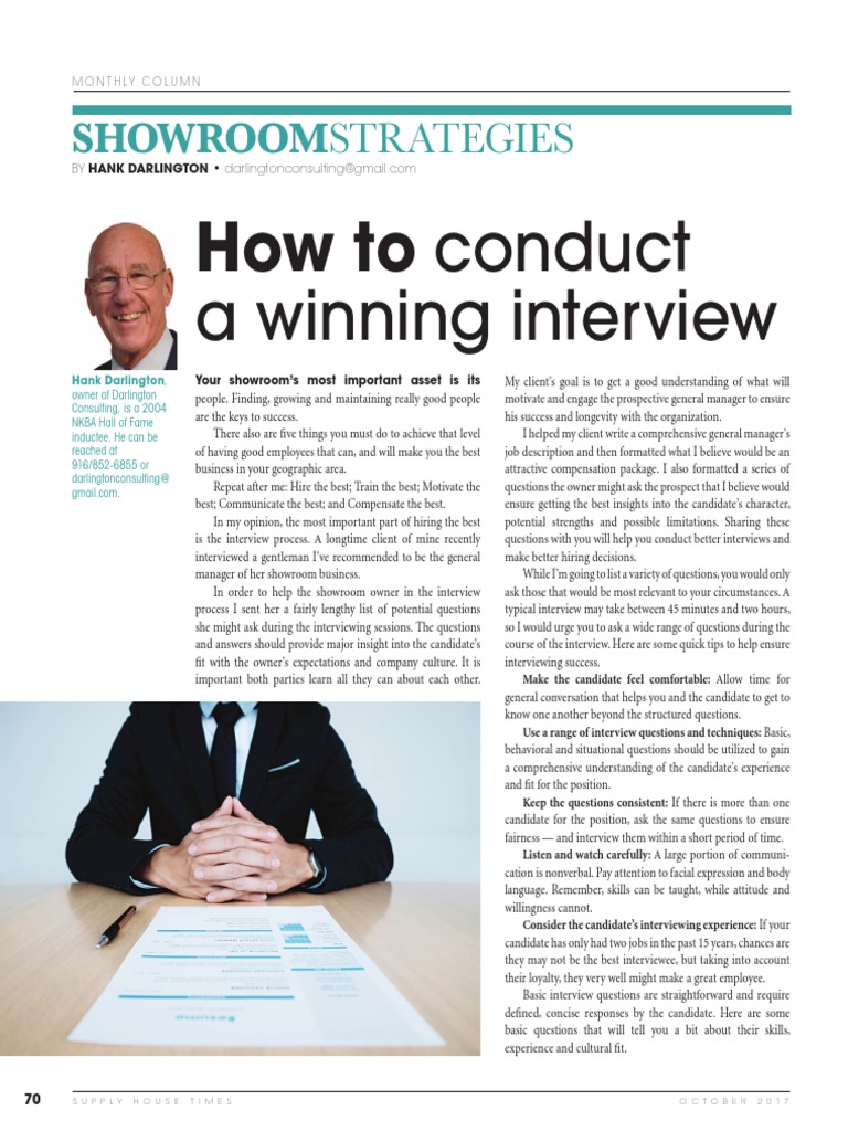 How To Conduct Winning Interviews | PDF | Interview | Plumbing