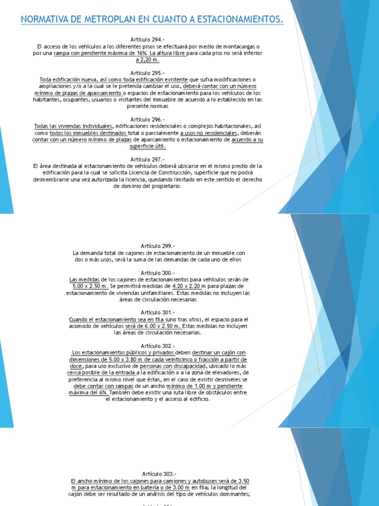 METROPLAN | PDF | Estacionamiento | Transporte