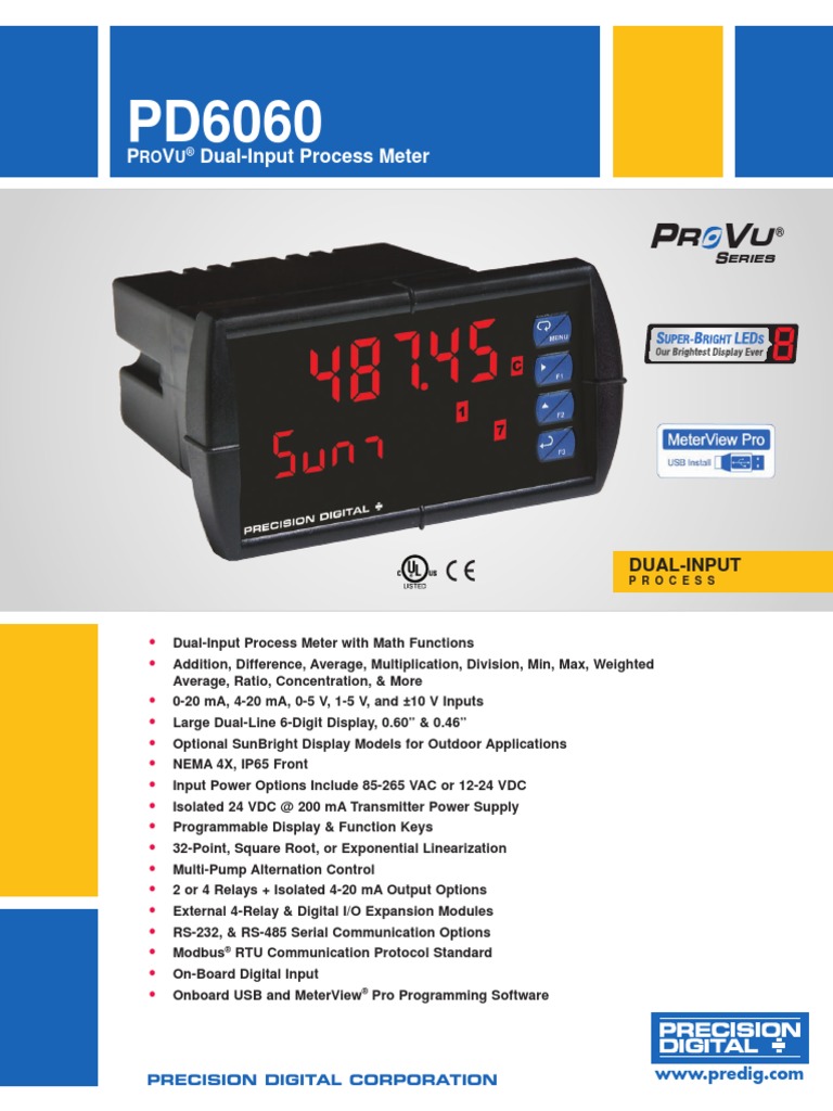 P V Dual-Input Process Meter | PDF | Relay | Switch