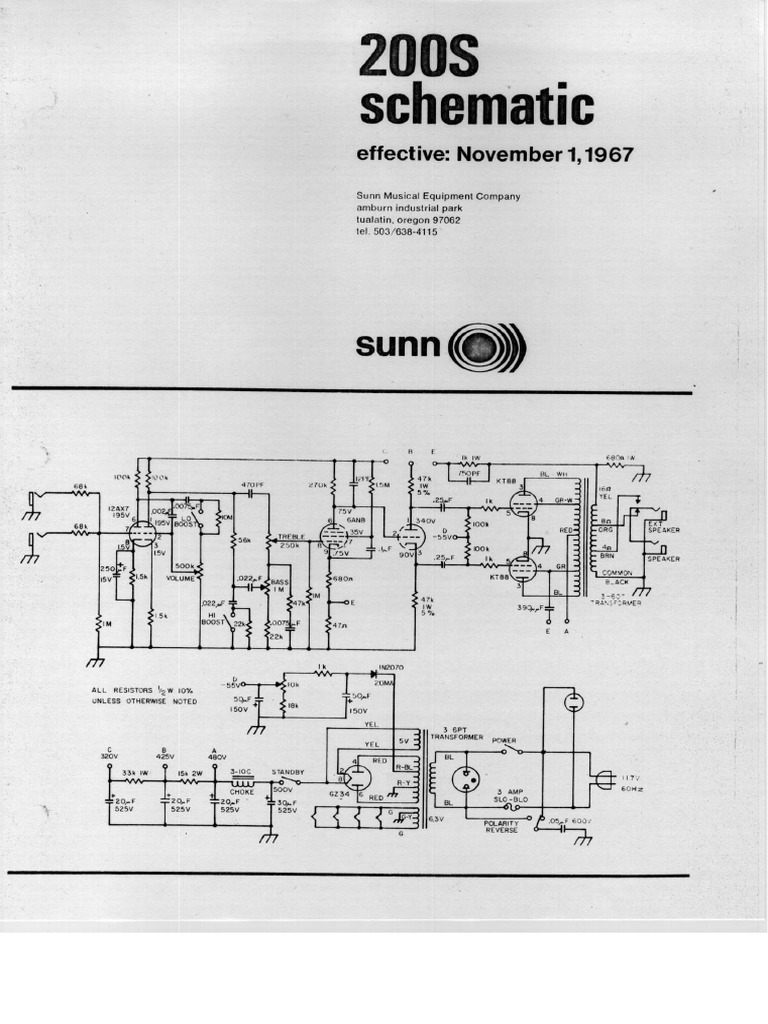 Sunn 200s2 | PDF