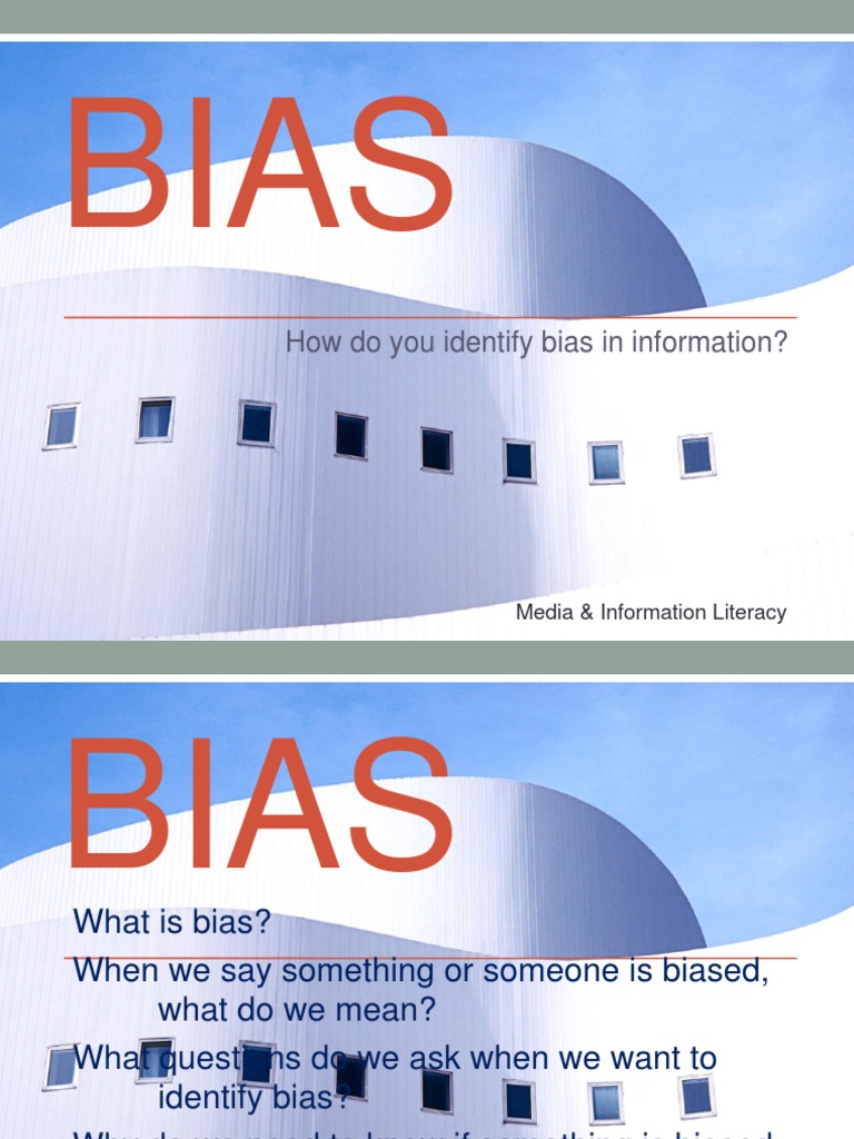 Identifying Bias in Media Literacy | PDF