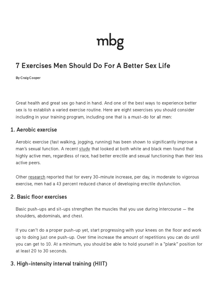 7 Exercises For A Better Sex Life Pdf High Intensity Interval