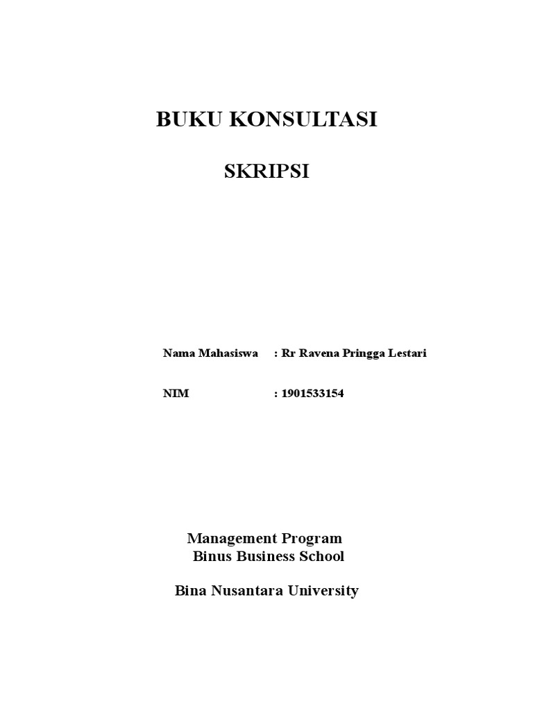 Logbook Skripsi | PDF