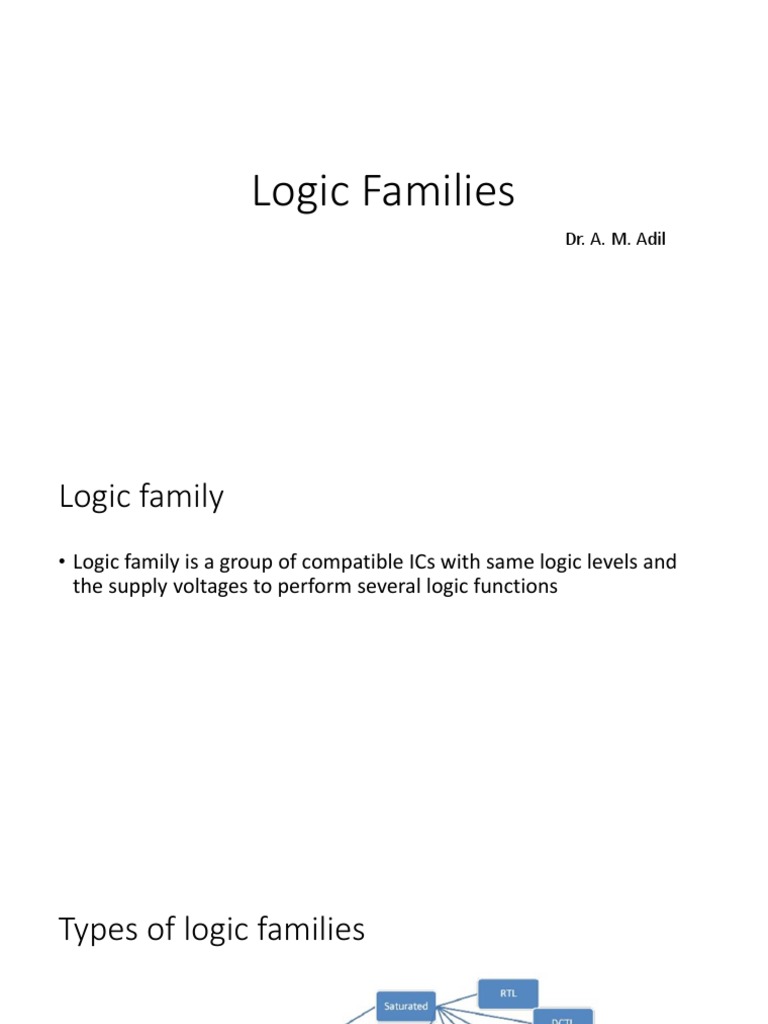 Logic Families | PDF | Bipolar Junction Transistor | Transistor