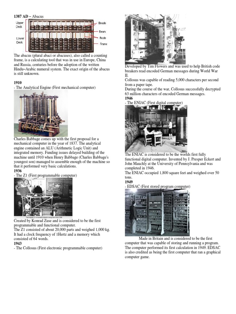 History of Computer | PDF | Personal Computers | Chromebook