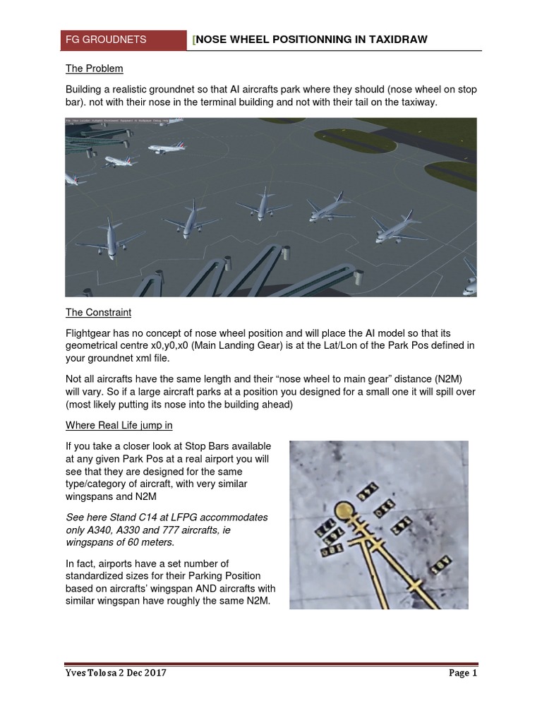 AI Aircraft Nose Wheel Positioning Guide | PDF | Airport | Aviation