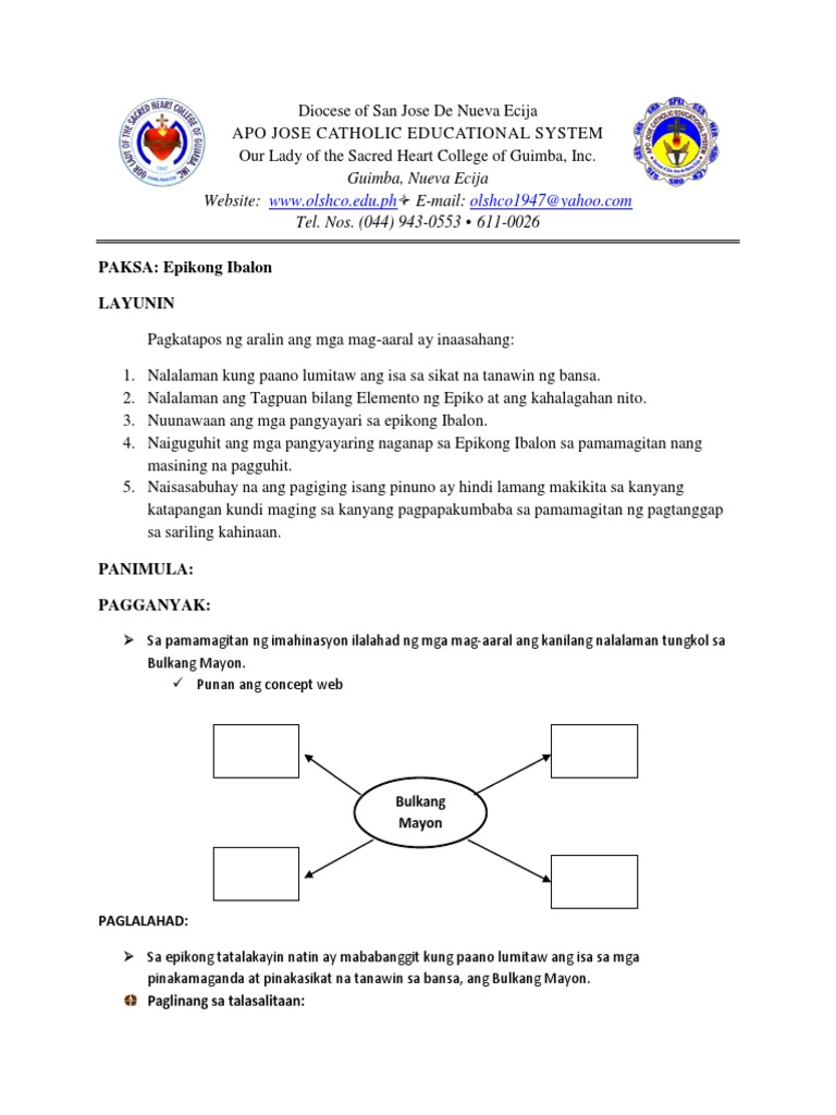 Ibalon Lesson Plan | PDF