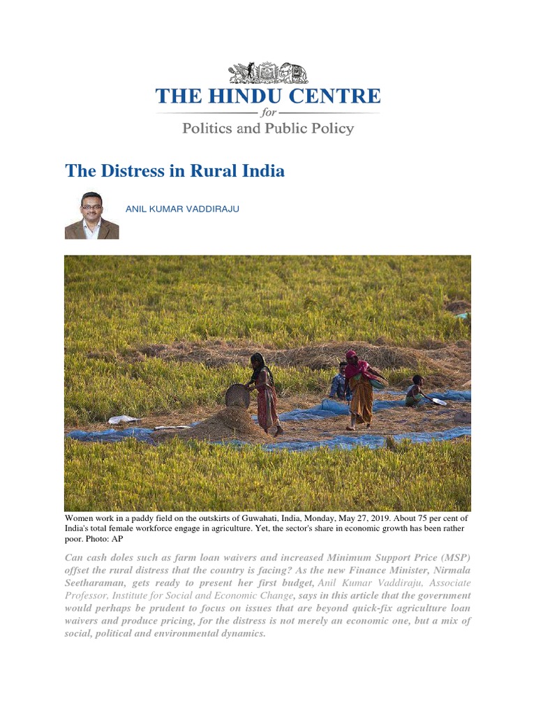 The Distress in Rural India: Anil Kumar Vaddiraju | PDF | Agriculture ...