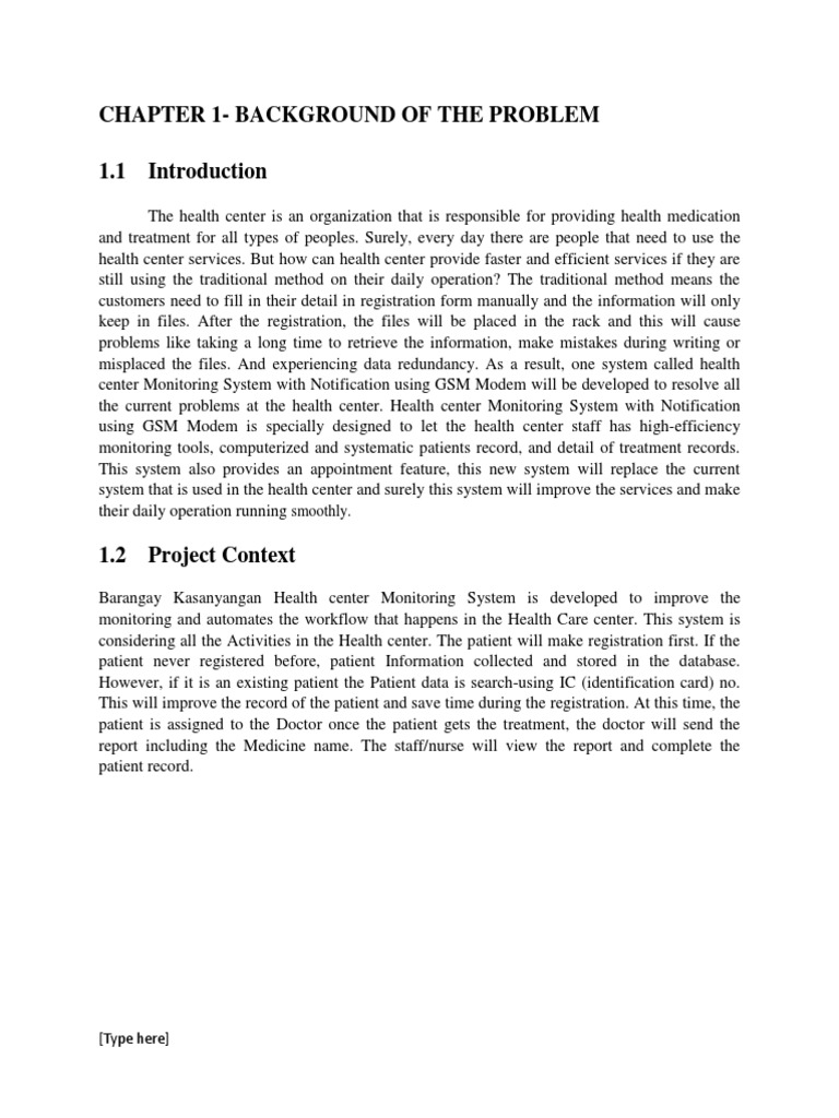 Chapter 1-Background of The Problem: Smoothly | Download Free PDF ...