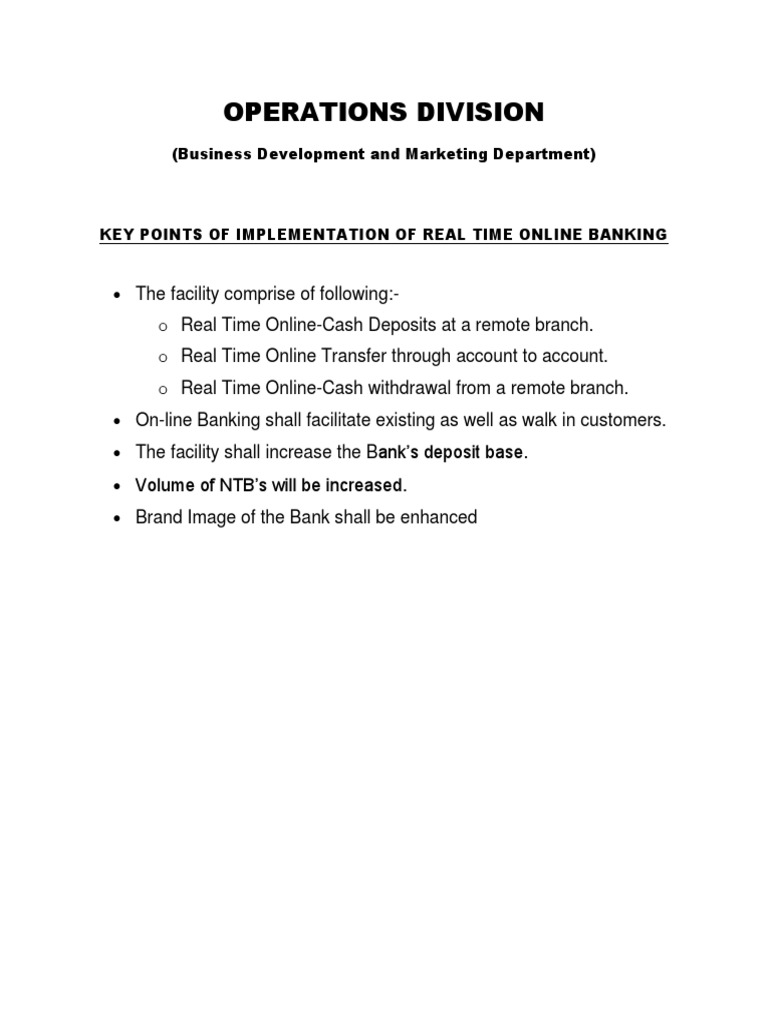 Online Banking Key Points | PDF | Finance & Money Management