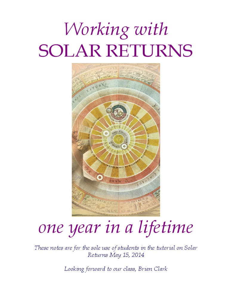 Working With SOLAR RETURNS | PDF | Horoscope | Planets