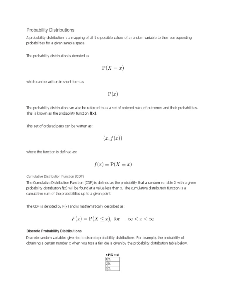 CDF and PDF in Probability Distributions | PDF | Probability Distribution | Probability Theory