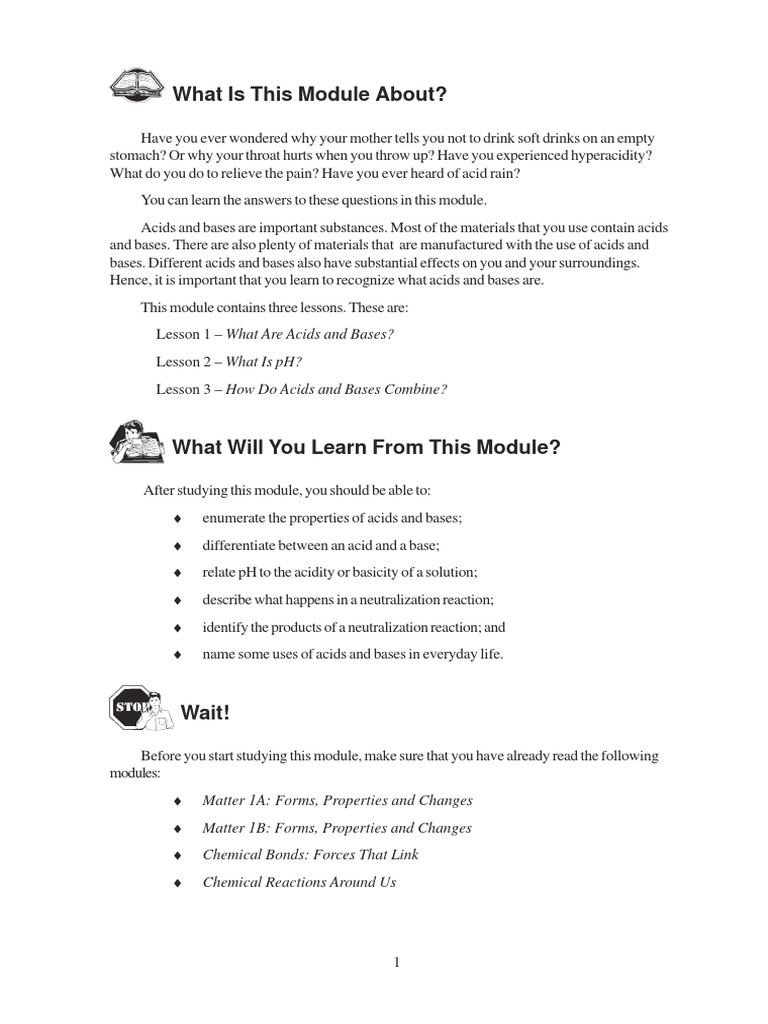Acid And Bases Pdf Pdf Acid Ph
