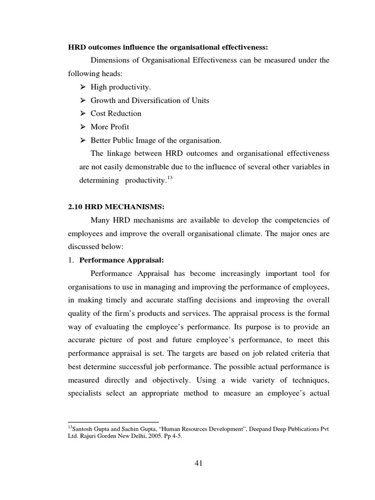HRD Mechanism | PDF | Performance Appraisal | Organization Development
